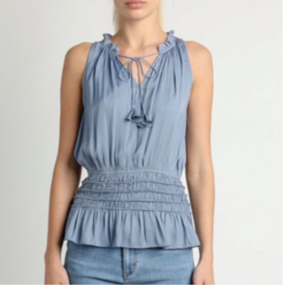 Current Air | Tops | Current Air Sleeveless Smocked Waist Blouse | Poshmark